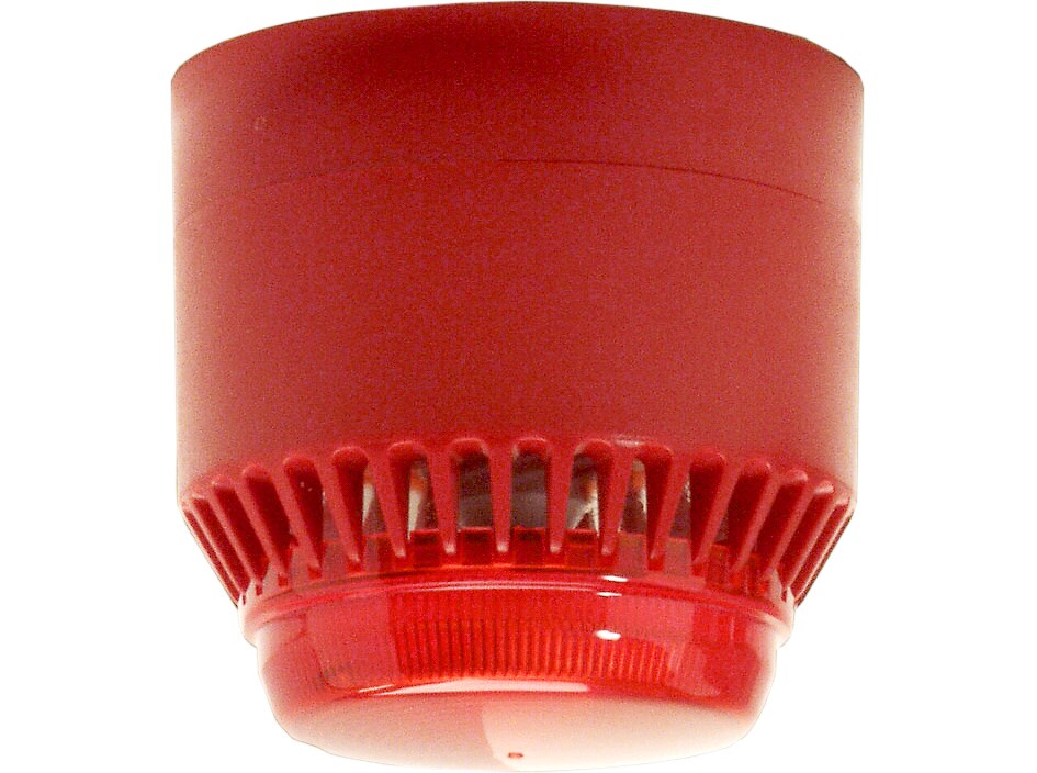 Combined optical-acoustic alarm device, 24 V DC, red - Business | HLS ...